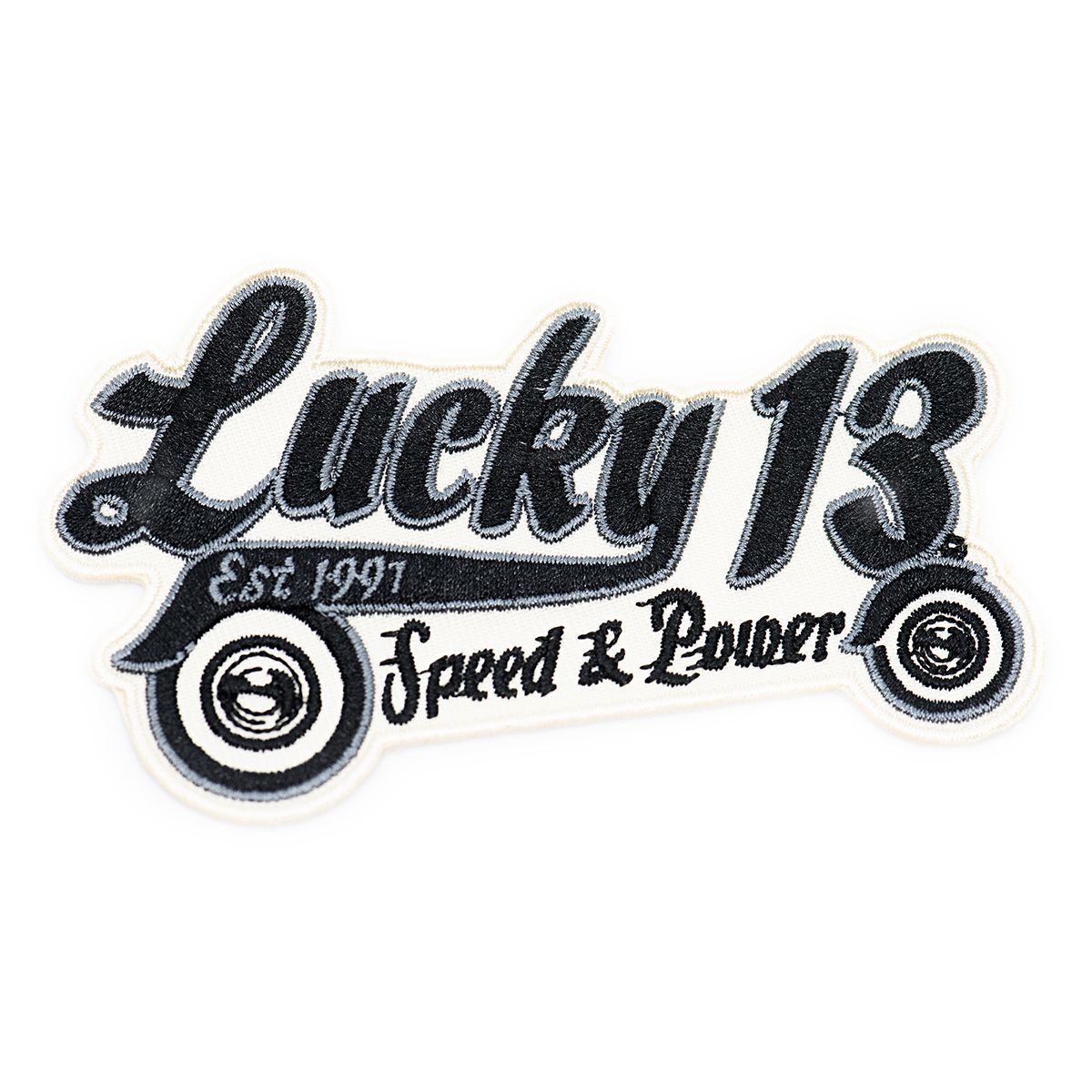 L13 - LUCKY SPEED PATCH 4 INCH - BLACK – Lucky 13