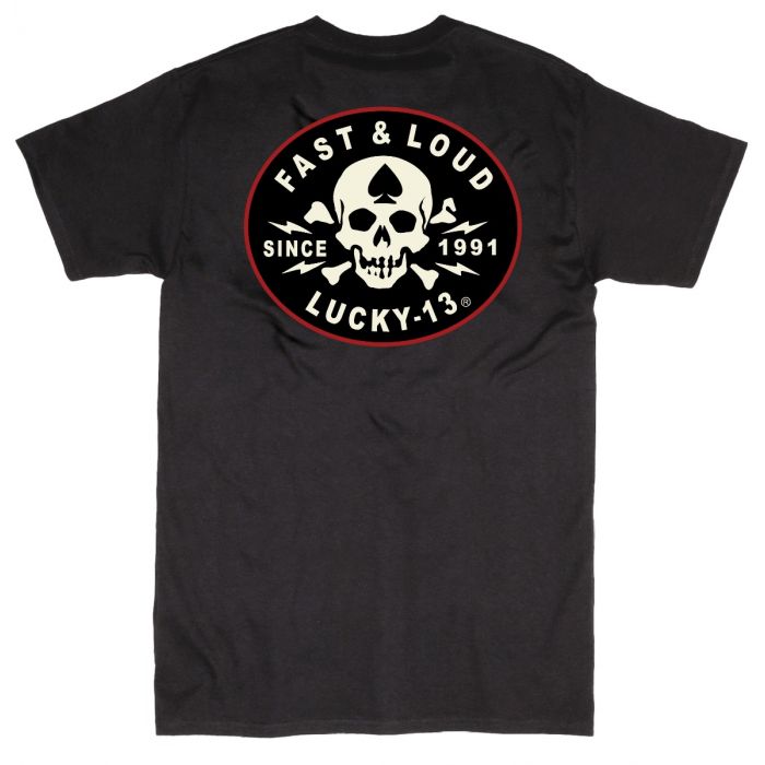 FAST AND LOUD TEE - Black – Lucky 13